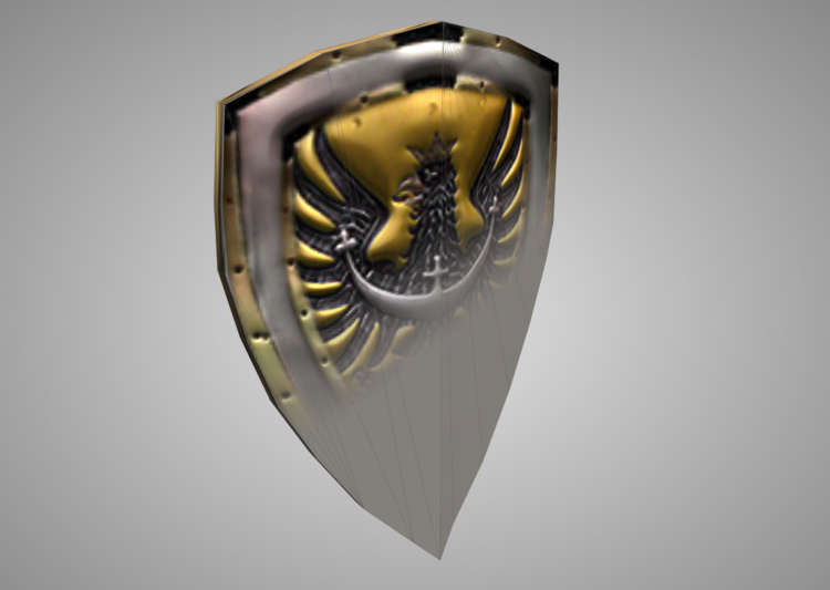 Shield flat and with normal map - metashapes.com